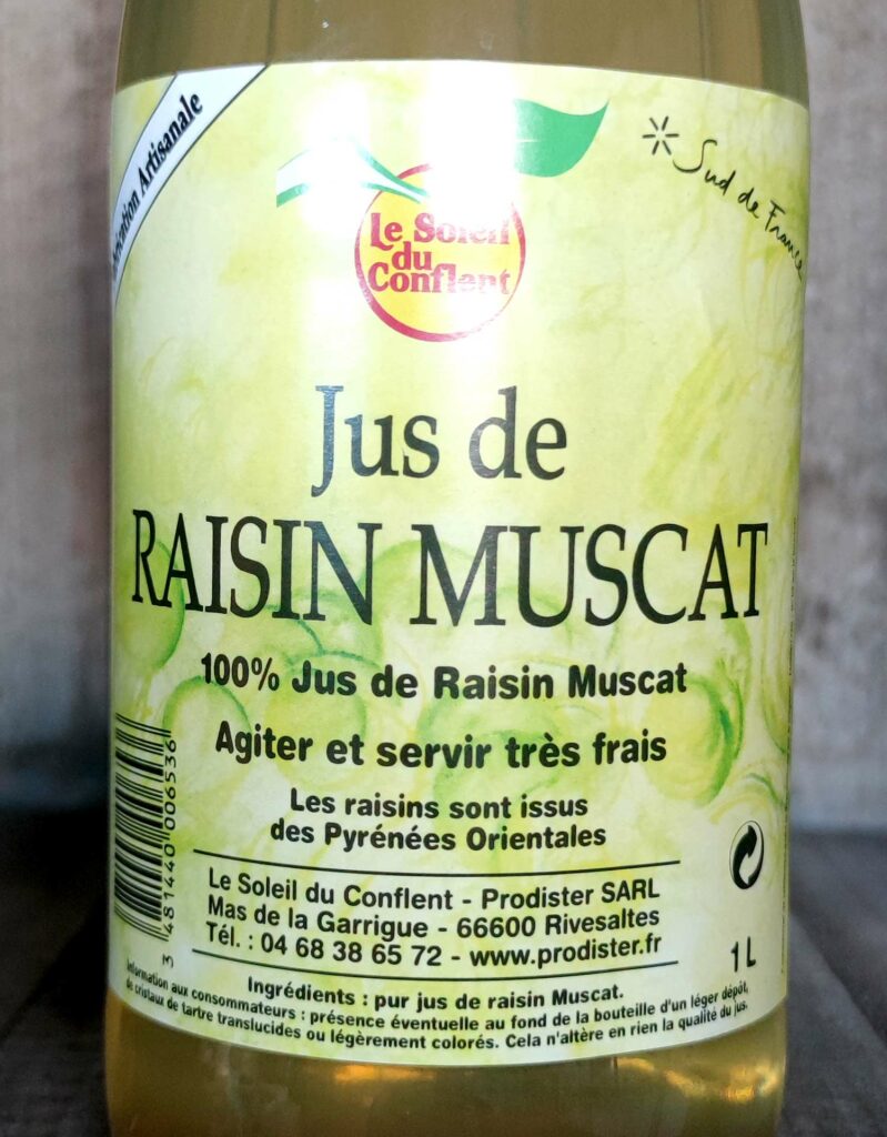 Soleil du Conflent Jus de raisin Muscat - Le XOT Bar